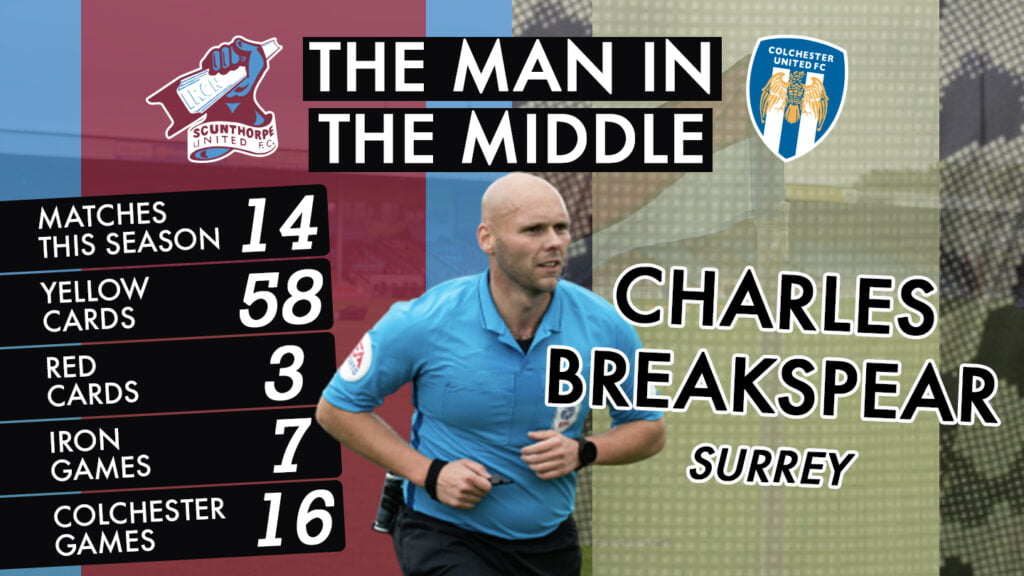 Charles Breakspear to referee Colchester United home clash | Scunthorpe ...