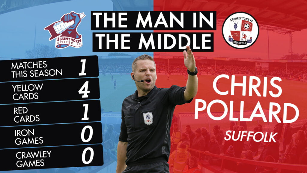Chris Pollard to referee Cheltenham Town home clash | Scunthorpe United FC