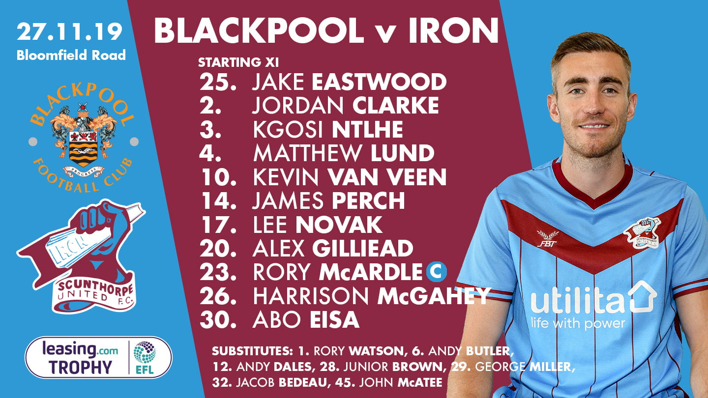 Team news: Blackpool (A) | Scunthorpe United FC
