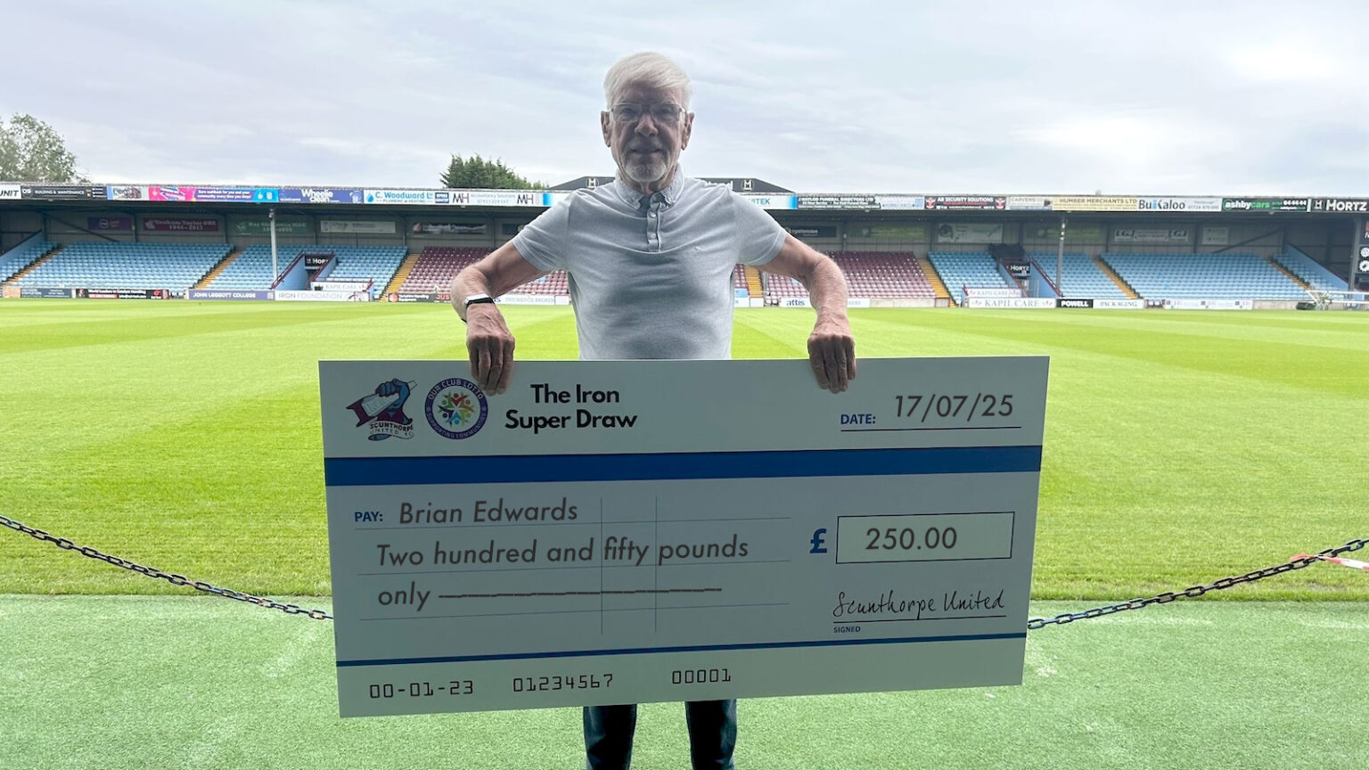 Brian Edwards takes first prize in latest Iron Super Draw | Scunthorpe ...