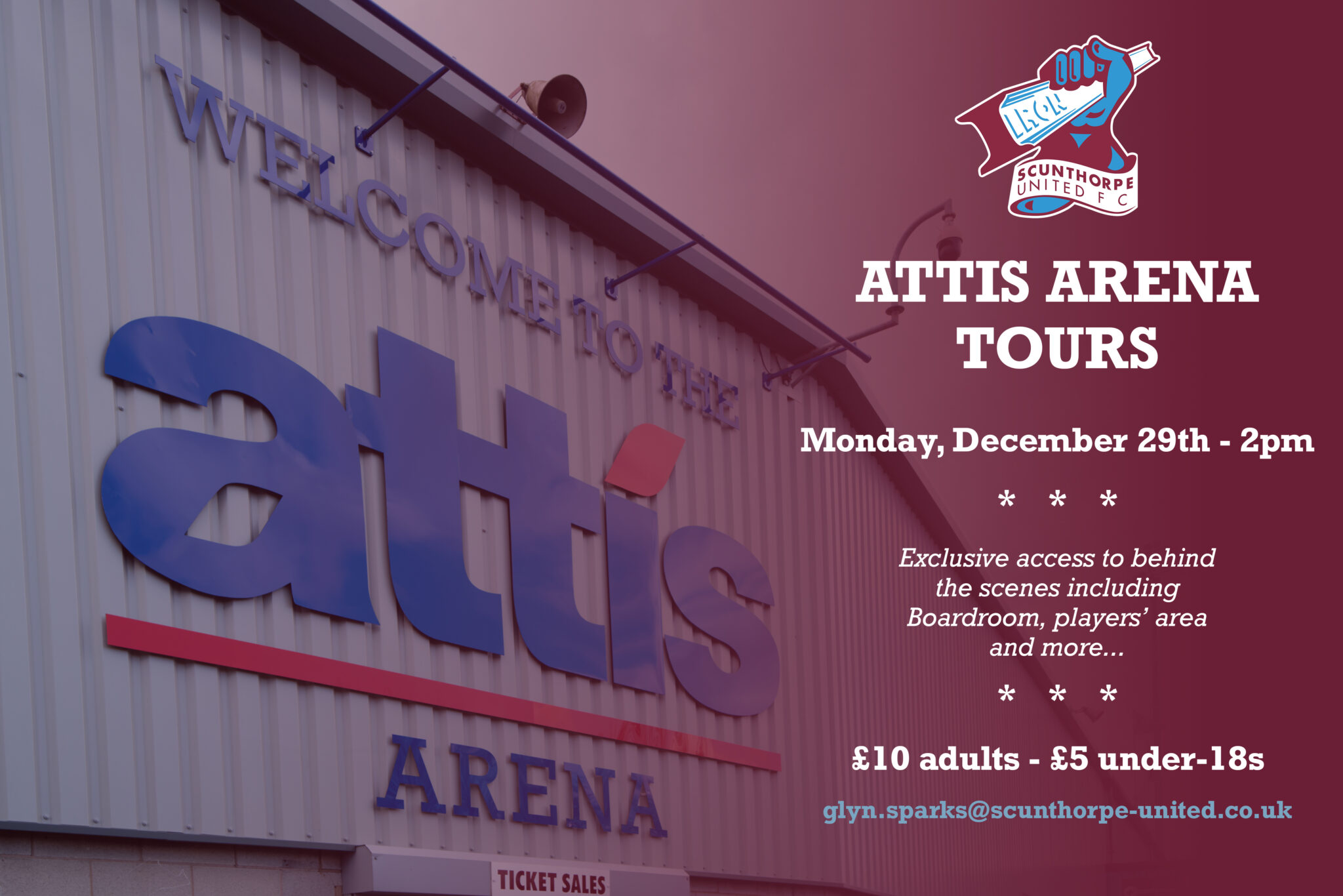 Tour the Attis Arena this February half-term with exclusive stadium ...